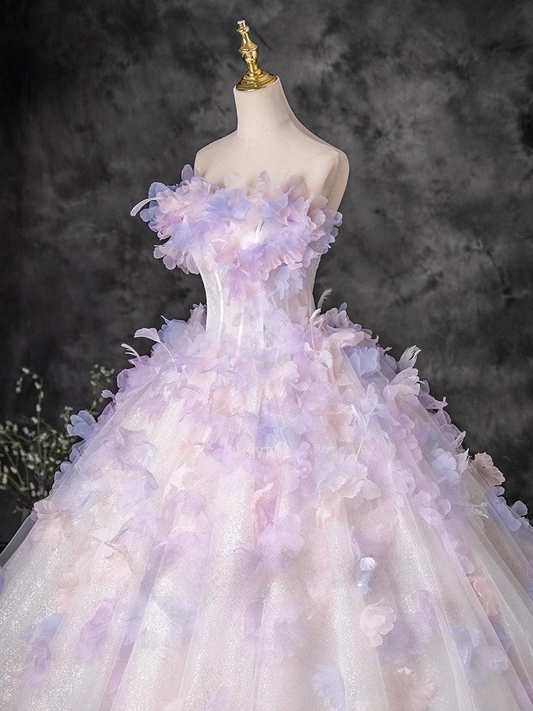 Luxury Long Wedding Dresses Elegant Women Off-Shoulder Applique Photos ...